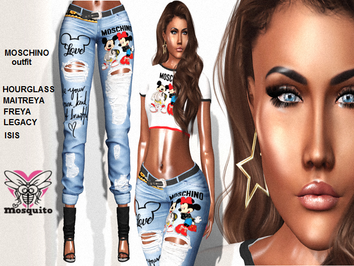 Second Life Marketplace Mosquito Outfit Moschino 2 Body Mesh
